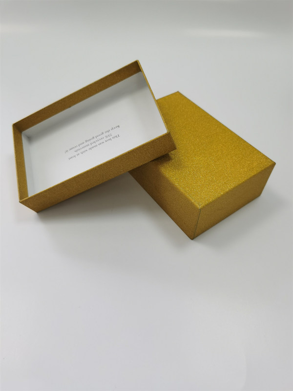 Aseptic Small Custom Packaging Boxes Embossed Square Golden Colors
